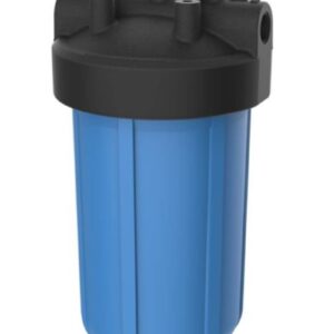 Pentair Pentek 150470 Big Blue Filter Housing, 3/4" NPT #10 Whole House Heavy Duty Water Filter Housing with High-Flow Polypropylene (HFPP) Cap, 10-Inch, Black/Blue