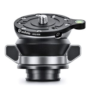 leofoto lbq-50s 50mm leveling base half ball quick adjust leveler head for mr q ideal for lq-284c