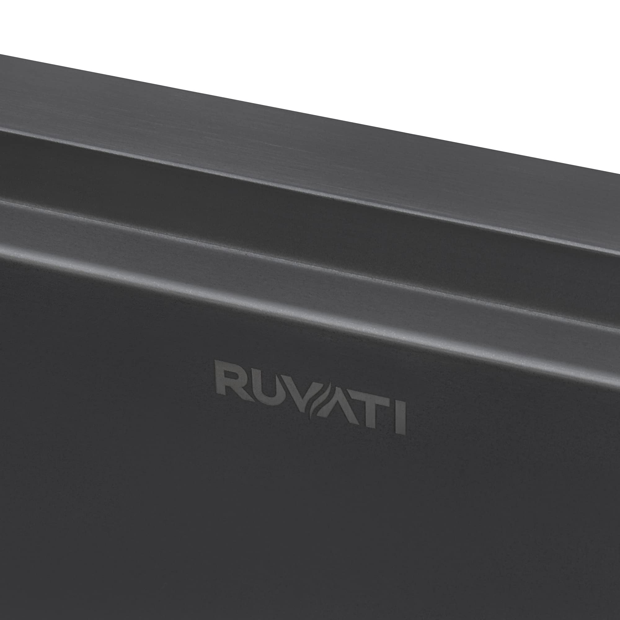 Ruvati 33 inch Gunmetal Black Stainless Steel Workstation Drop-in Topmount Kitchen Sink Single Bowl - RVH5003BL