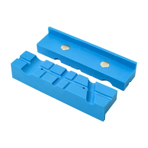 ALOANES Vise Jaw pads -5.5 inch length-Magnetic-Nylon, Non Marring Soft Jaws-Multi-Purpose Design for Any Array of Vises / Vices and Blocks Protection