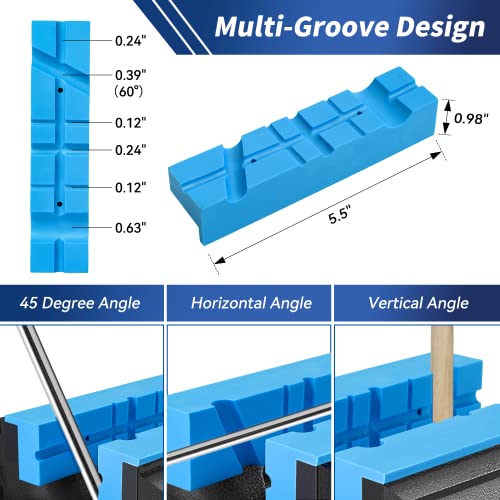 ALOANES Vise Jaw pads -5.5 inch length-Magnetic-Nylon, Non Marring Soft Jaws-Multi-Purpose Design for Any Array of Vises / Vices and Blocks Protection