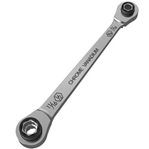 LABEAR - SAE 8 in 1 Speed wrench, 8 in 1 Double End Reversible Combination Wrench, Ratcheting Wrench, 5/16",3/8",7/16",1/2",9/16",5/8",11/16",3/4"