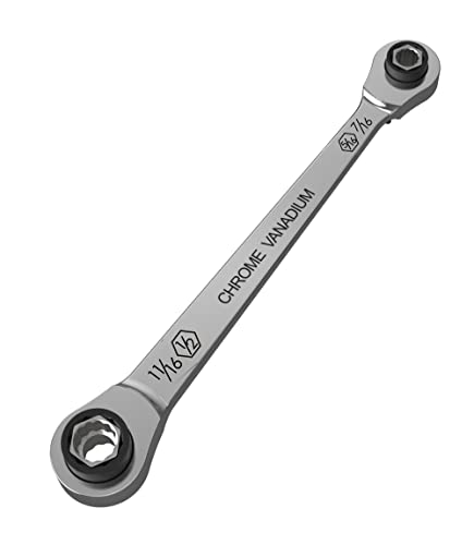 LABEAR - SAE 8 in 1 Speed wrench, 8 in 1 Double End Reversible Combination Wrench, Ratcheting Wrench, 5/16",3/8",7/16",1/2",9/16",5/8",11/16",3/4"