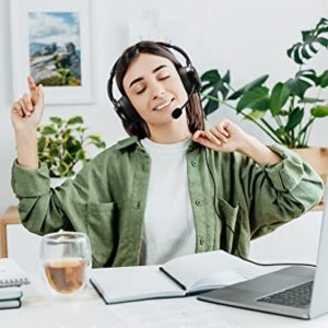 XAPROO USB Headset with Microphone for PC, 3.5mm Headset with Microphone for Laptop, Quality Computer Headset with Mute/Sidetone, USB Headphones with Microphone Noise Canceling for Zoom MS Teams