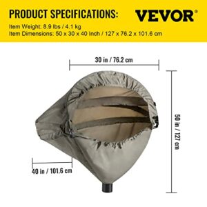 VEVOR Miter Saw Hood, 5000-L Dust Solution For Miter Saws, Chop Shop Dust Collection, Dust Collector Compatible with all Miter Saws, Accessory Holes, Carrying Bag,Silver Gray