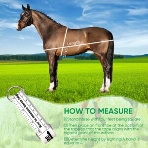 KGDHjuei Horse Measuring Tape for Height and Weight Multifunctional Horse Weight Tape Portable PVC Weight Tape Measure for Horses, 8.2 Feet Long (1)