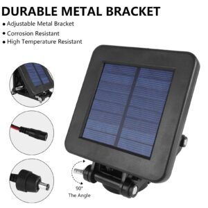 folwerpk 6-Volt Solar Panel for Deer Feeder with an Adjustable Mounting Bracket and Alligator Clips - Waterproof Solar Power Charger Compatible with 6V Game Feeder Timer and Rechargeable Batteries