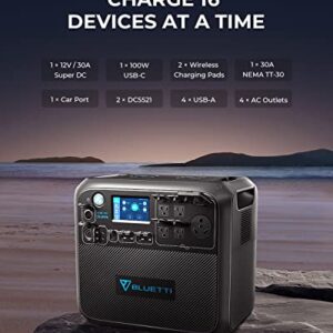 BLUETTI Portable Power Station AC200MAX and 2 B230 External Battery Modules, Expand to 6144Wh LiFePO4 Battery Backup w/ 4 2200W AC Outlets, Solar Generator for Home Backup, Blackout, RV Trip