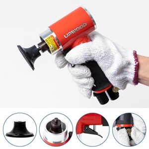 Pneumatic Mini Orbital Sander Grinder Polisher Kit, 2 inch Air Right Angle Surface Prep Tool with 41pcs Roll Lock Discs