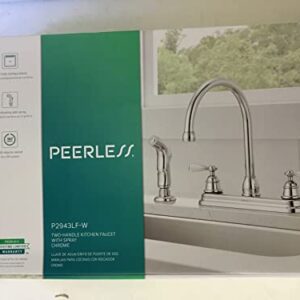 Peerless Two Handle Deck Mount Kitchen Faucet in Chrome| 360 Degree spout Swivel| Ceramic disc