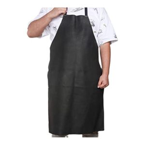 lwdbmz welding apron leather workshop apron, heat resistant & flame retardant heavy duty work apron, fire resistant welder work apron (color : black, size : 43.3x27.5in)