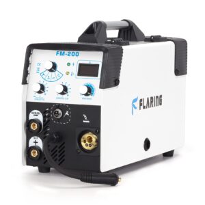 flaring mig welder 200amp 5 in 1 gas mig/gasless flux core mig/stick/lift tig welding spool gun 220v aluminum multi process welding machine with wire feeding adjustment local service