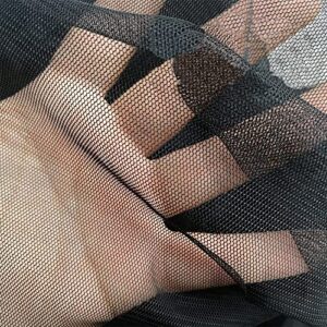 SJHmoo Mosquito Net Cloth Fabric, DIY Insect Pest Barrier Mesh Nets for Porch/Outdoor/Bed/Wedding, Black 60x120in