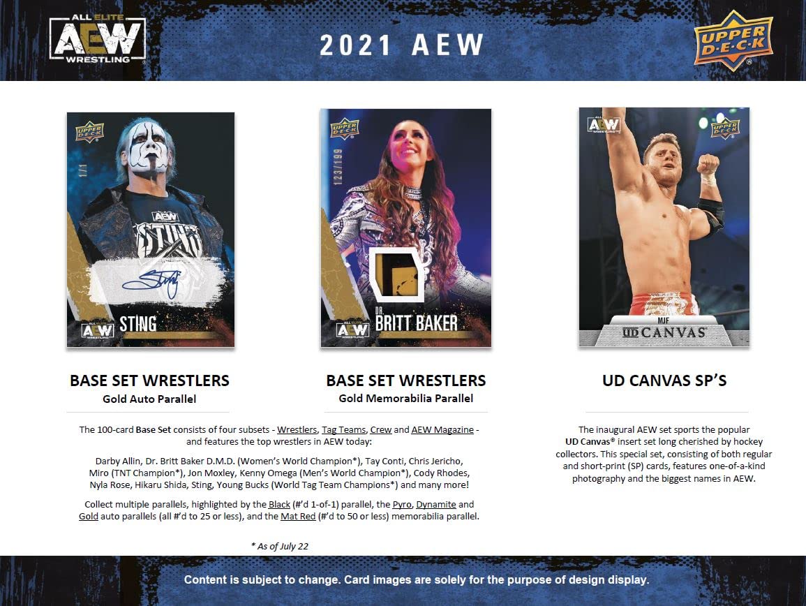 2021 Upper Deck AEW Wrestling HOBBY box (16 pks/bx)