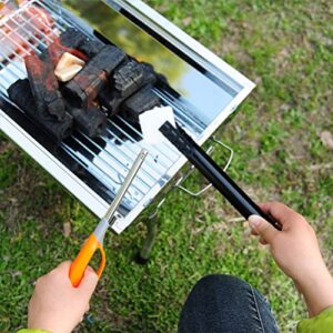 FRCOLOR Fireplace Cooking Tongs Log Tongs Firewood Claw Tongs Oven Coal Campfire Tongs Grill Camping Fire Pit Tool Fireplace Tweezers for Stove Fire Pit Grill firewood Tongs BBQ Fireplace Tongs