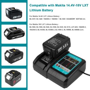 Rapid Battery Charger DC18RC DC18RD DC18RA for Makita Tools 14.4V-18V LXT Li-ion Battery BL1815 BL1820 BL1830 BL1850 BL1860 BL1840 BL1430 BL1415