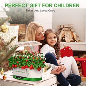 MARS HYDRO 12 Pods Hydroponics Growing System Indoor Garden with 9L Large Water Tank, Herb Plant Germination Kits with Full Spectrum LED Grow Light,Perfect Gardening Gift for Women