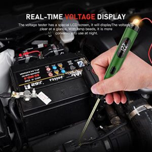 TopDiag P50 Digital LED Bulb Automotive Circuit Tester, 5V-12V-30V Test Light with Switch Alligator Clip Dual Sharp Stainless Probes