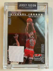 2021 sportscards jersey fusion #mj96 michael jordan game used jersey card sealed