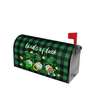 St Patricks Day Gnomes Mailbox Covers Magnetic Waterproof Post Box Cover Wraps Post Letter Box Cover Garden Decor Standard Size 18" X 21"in