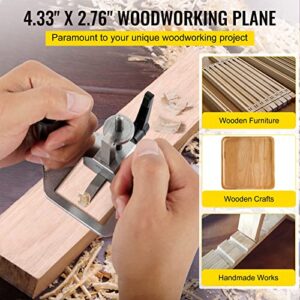 VEVOR Router Plane,Handheld Woodworking Tool, Adjustable Blade Hand Planer, Upgrade Trapezoidal Thread Wood Shaver w/Depth Stop, High Configuration Handheld Woodworking Tool for DIY Industry