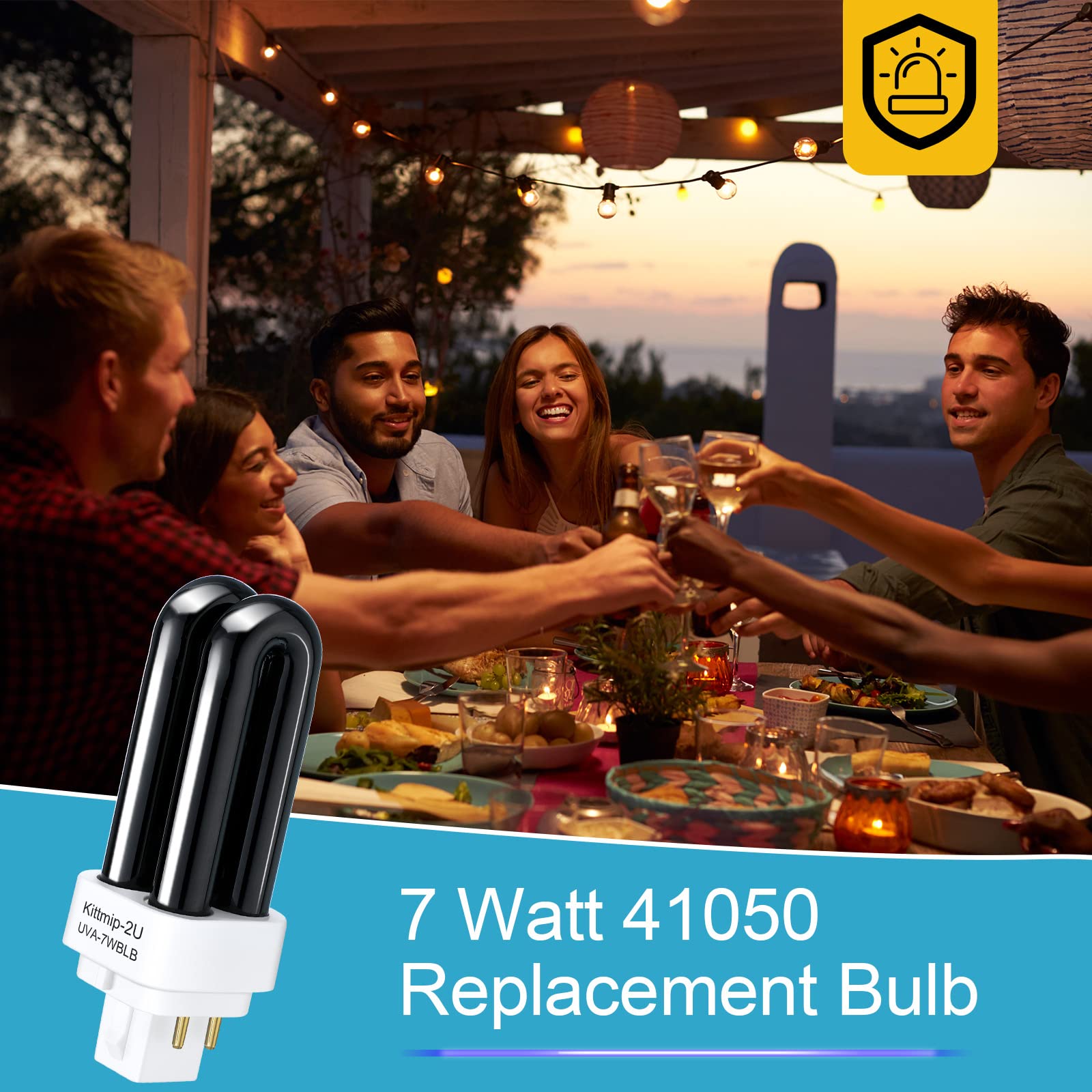 Bug Zapper Replacement UV Bulbs 41050 Replacement Bulbs DT1050 DT1100 DT1250, 1/2 Acre Trap Replacement Bulb, 7W UV Light Ultraviolet Mosquito Killer Lamp (6 Packs)