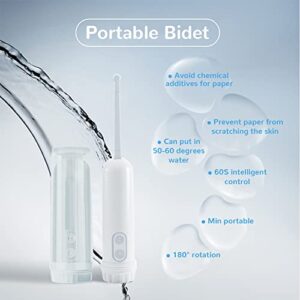 Portable Bidet for Travel, Electric Portable Bidet Mini Foldable Handheld Bidet Sprayer Toilet for Personal Hygiene Cleaning Outdoor Traveling