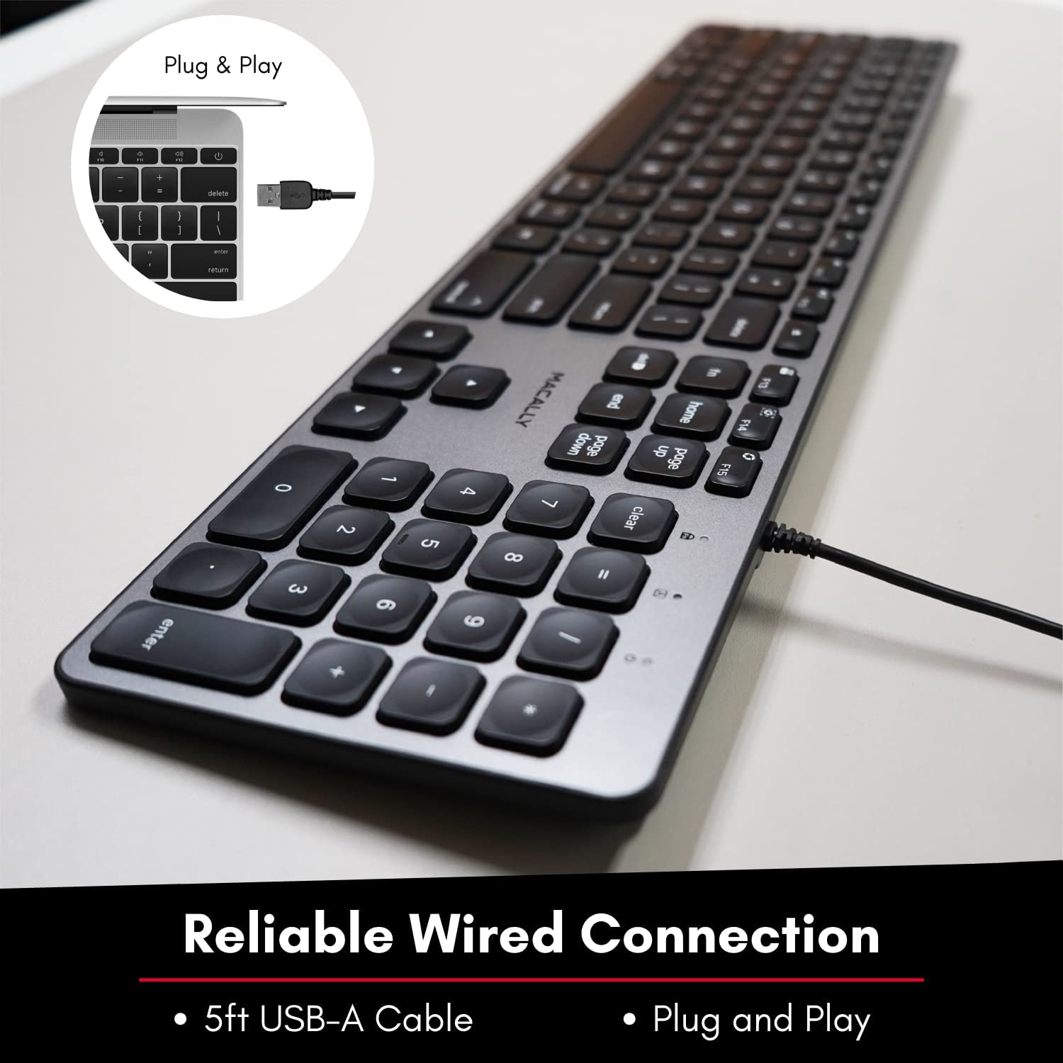 Macally Backlit Keyboard and Mouse Combo, Enhance Your Workflow