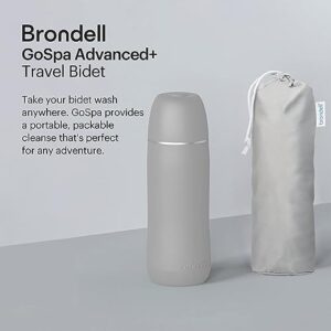 Brondell GoSpa Advanced Portable Bidet for Travel–Pop-Up Nozzle System –High-QualityCompact Bidet with Discreet Travel Bag for Convenient Storage–500mL, Gray