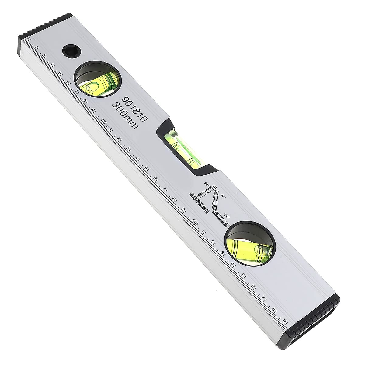 Smgda 300mm Precision Magnetic Level Ruler 12 inch Aluminum Alloy Spirit Level Measuring Tool with Blister Design and Mm Scale for Construction Carpenter Craftsman