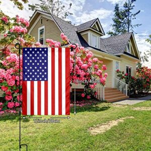 Outdoor 12x18 Inch Double Sided American Garden Flag American 4th of July Decorative Flag Fade Resistant Banner for Yard Lawn Home Decor