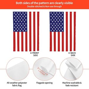 Outdoor 12x18 Inch Double Sided American Garden Flag American 4th of July Decorative Flag Fade Resistant Banner for Yard Lawn Home Decor