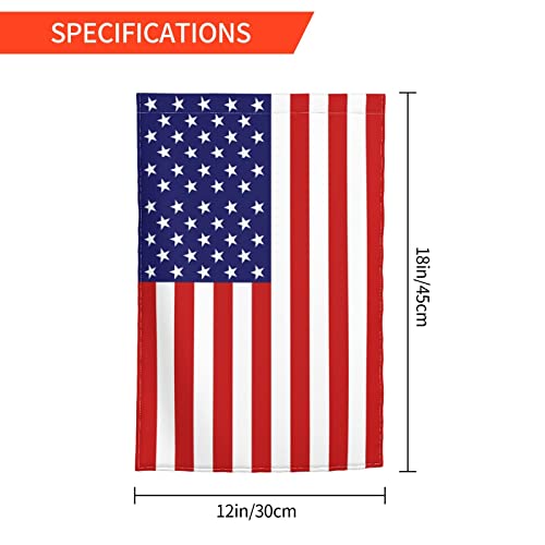 Outdoor 12x18 Inch Double Sided American Garden Flag American 4th of July Decorative Flag Fade Resistant Banner for Yard Lawn Home Decor