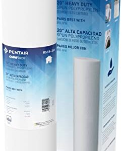 Pentair OMNIFilter RS18-20 Sediment Water Filter, 20-Inch, Whole House Heavy Duty Spun Polypropylene Replacement Cartridge, 20" x 4.5", 50 Micron,White