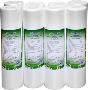 puroflo 2.5" x 10" 5 micron sediment water filter cartridge pack of 8