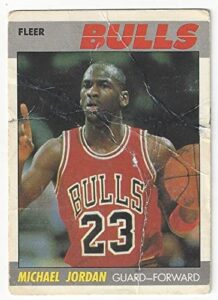 michael jordan fleer (rare) collectible basketball card - 1987 fleer basketball card #59 of 132 (bulls)