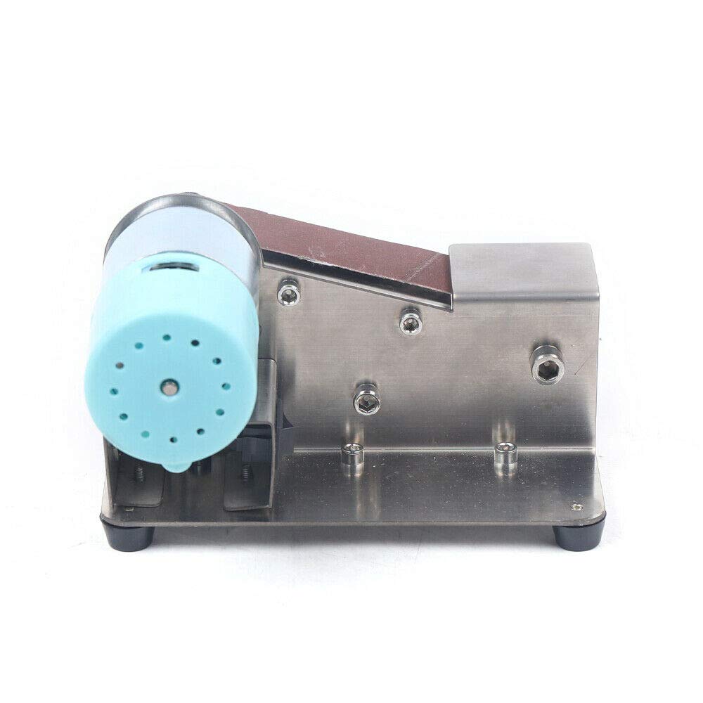 15°Fixed Angle Belt Sander Knife Edge Sharpener Stainless Steel Belt Sander Polishing Grinding Machine 1.2x13 Inch Belt Sander Adjustable (150W)