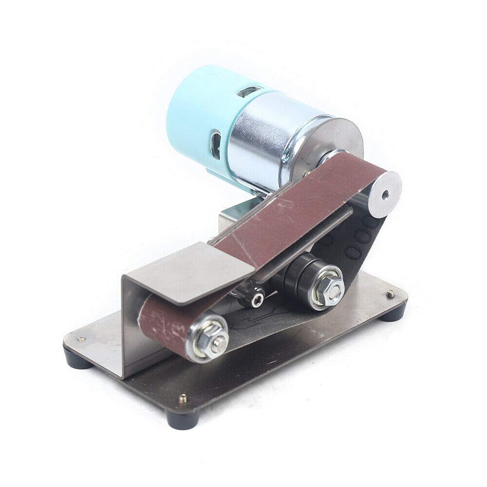 15°Fixed Angle Belt Sander Knife Edge Sharpener Stainless Steel Belt Sander Polishing Grinding Machine 1.2x13 Inch Belt Sander Adjustable (150W)