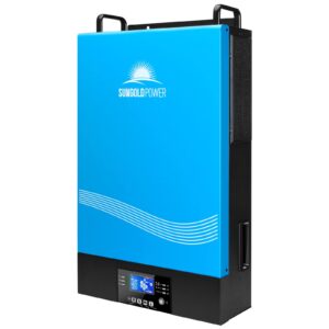 sungoldpower 6000w 48vdc hybrid solar inverter input 240v output 120/240v split phase pure sine wave inverter mppt 120a solar charger and 120a ac charger batteryless bluepower tp6048