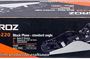 Groz 39791 BP/220 Block Plane with Fixed Mouth 42mm Cutter 180 Length 21degrees Blade Angle