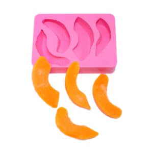 Peach slices Silicone Mold Wax mold Resin mold Soap mold Realistic Flexible mold NC068