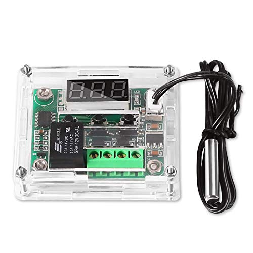 UMLIFE 2PCS Temperature Controller Module with Case, XH W1209 LED Display Digital Thermostat Module with Waterproof NTC Probe -50~110℃ Electronic Temperature Temp Control Module Switch