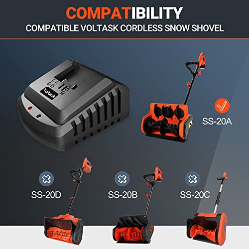 VOLTASK Rapid Charger Replacement for Voltask Cordless Snow Shovel SS-20A