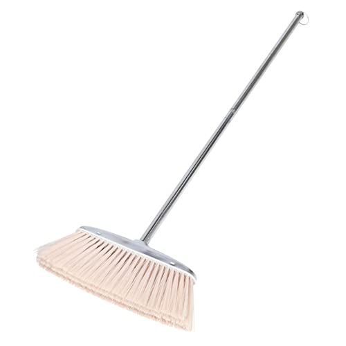 YARNOW Long Handled Broom, 35 Heavy- Duty Metal Stainless Steel Angle Broom, Outdoor/Indoor Broom for Garages, Courtyard, Sidewalks, Decks, Perfect for Home Kitchen Room Office Floor