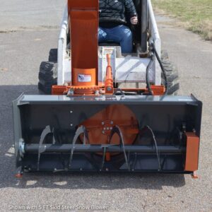 Titan Attachments 6 FT Skid Steer Snow Blower, Quick Tach, 360-degree Directional Snow Chute