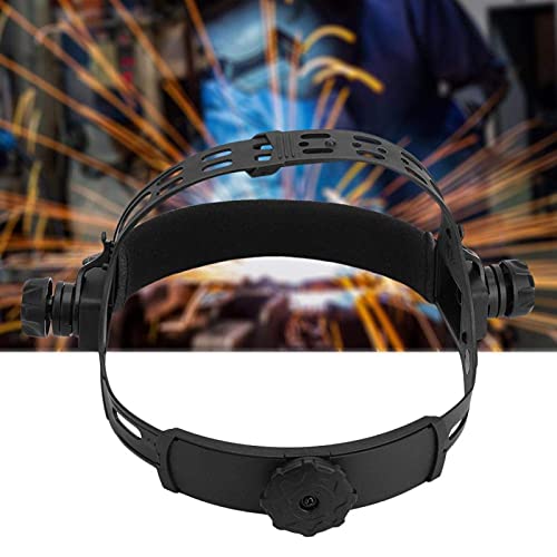 Agatige Welder Mask Headband, Welding Helmet Headgear Plastic Hollow Design Head Band Adjustable Built-in Headgear Replacement Welding Helmet Accessories for Welding Helmet 28x20x12cm, Black