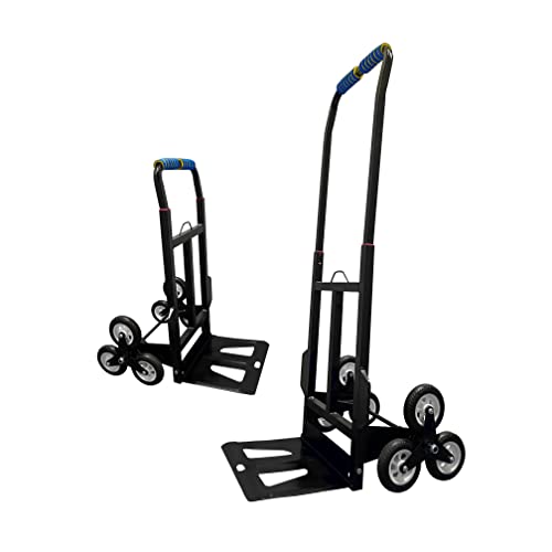 HTTMT- Portable Stair Climbing Folding Cart Climb Hand Truck Dolly All Terrain Stair [P/N: ET-TOOL043-BK]