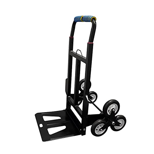 HTTMT- Portable Stair Climbing Folding Cart Climb Hand Truck Dolly All Terrain Stair [P/N: ET-TOOL043-BK]