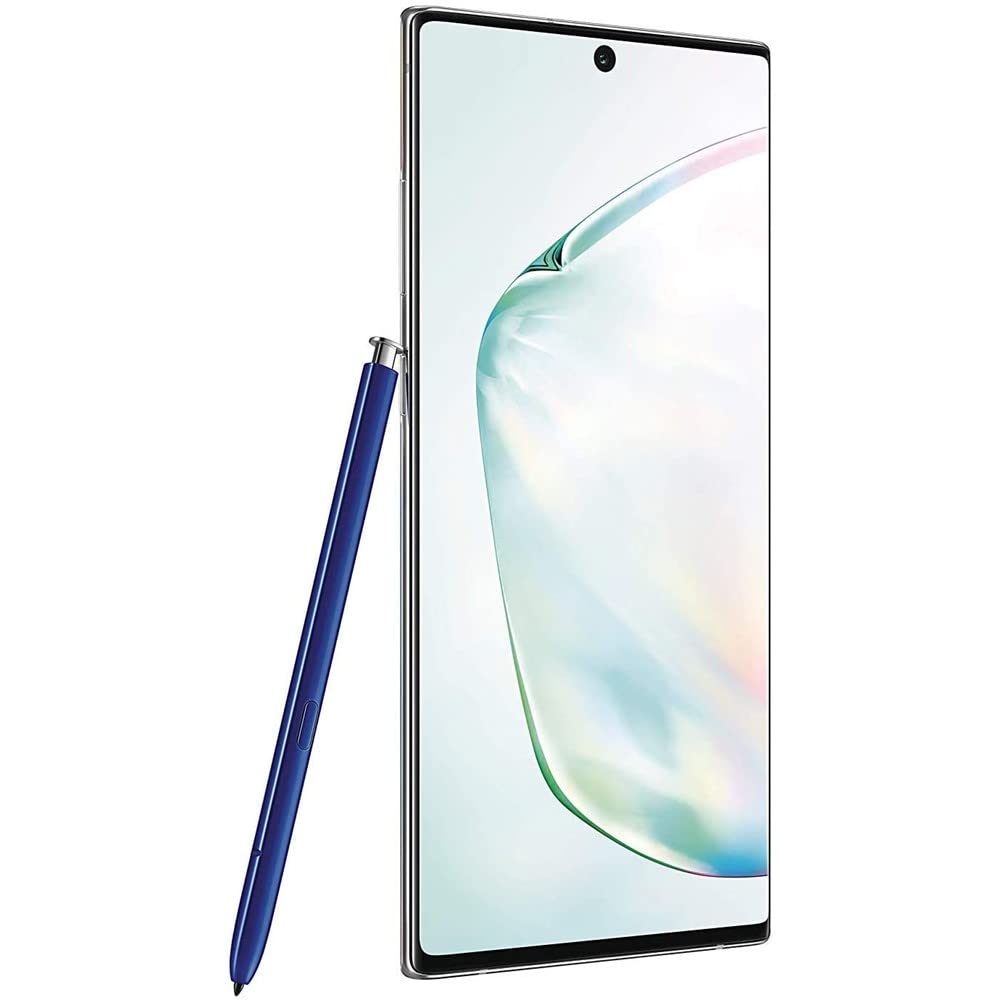 Samsung Galaxy Note 10+ Plus (256GB, 12GB) 6.8" QHD+ AMOLED, Snapdragon 855, 4300mAh Battery, 4G LTE AT&T Unlocked (T-Mobile, Verizon, Global) N975F (w/Fast Wireless Charger) (Aura Glow)