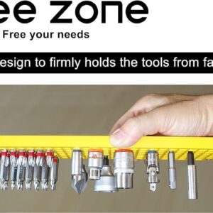 FREE ZONE - Bit Organizer Set (Black) | 158 Hole Bit Storage | 1/4 Inch Hex Bit & Drive Bit Adapter Storage | Screwdriver Toolbox Organizer | Tools are Not Included